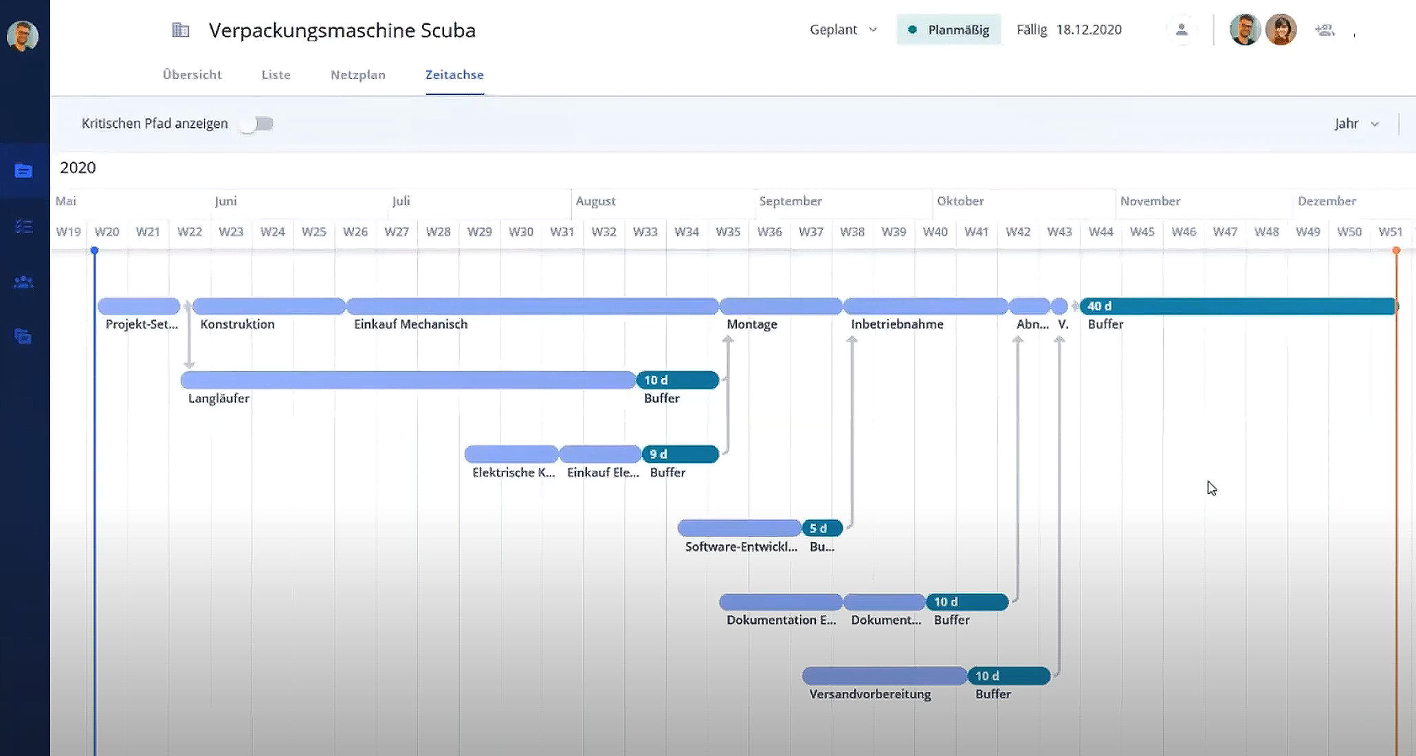 Allex – Projektmanagement nach der CCPM-Methode | Business User